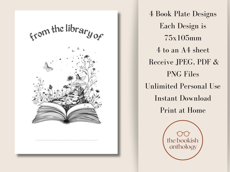 Fantasy Fairy Tale Book Plates, Printable Fantasy Book Plate, Dragon ...