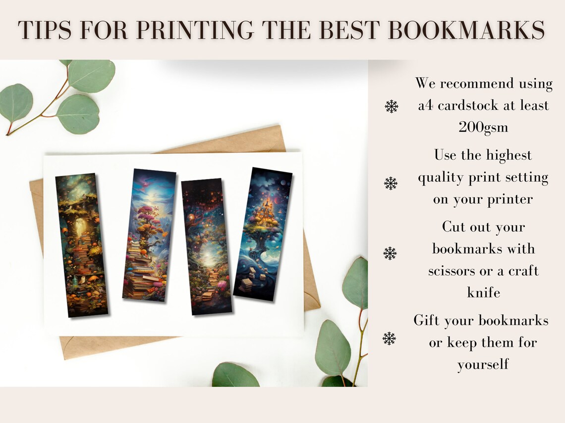 Set of 5 Fantasy World Printable Bookmarks Printable Fantasy Bookmark ...