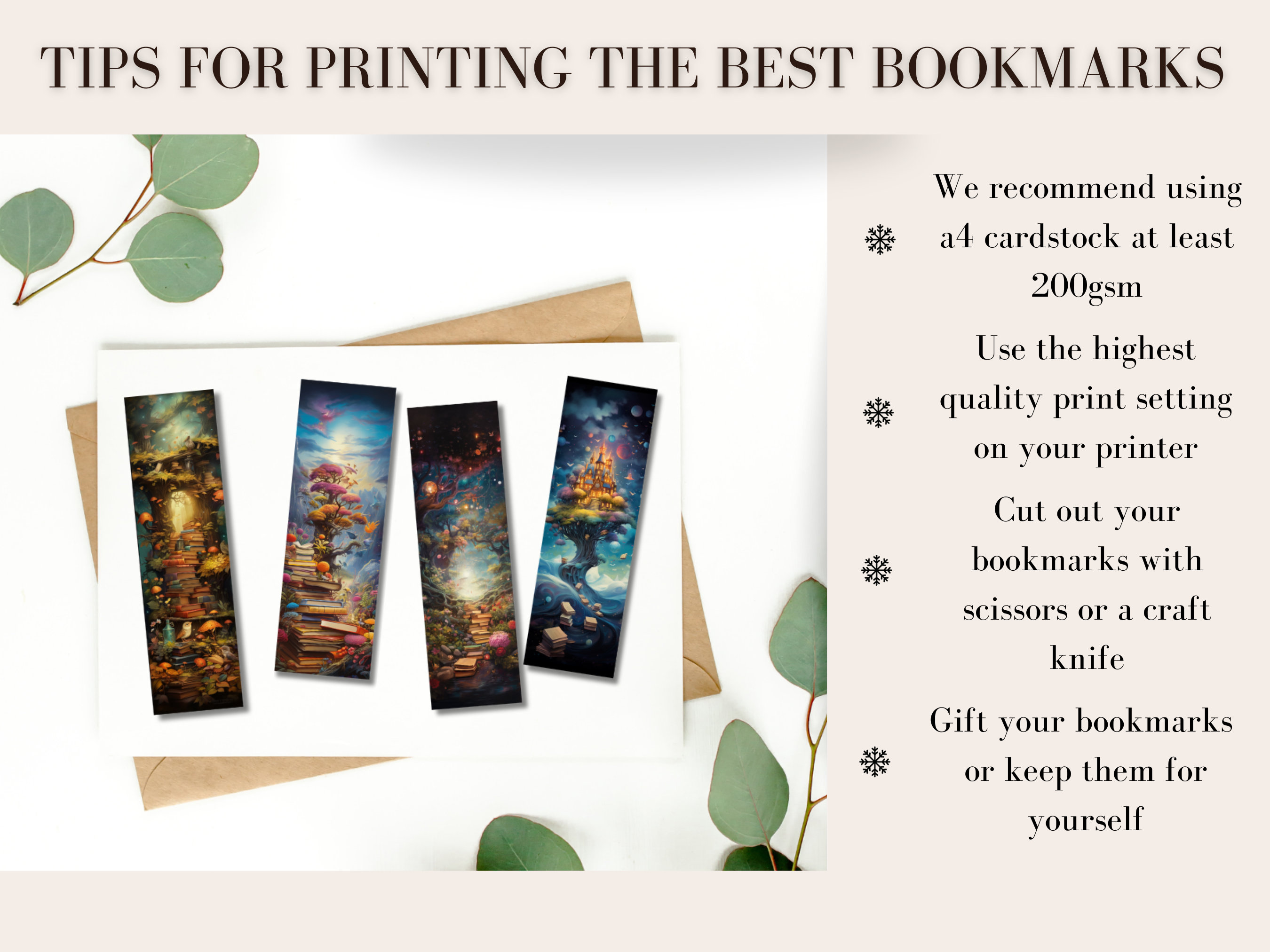 Set of 5 Fantasy World Printable Bookmarks Printable Fantasy Bookmark ...