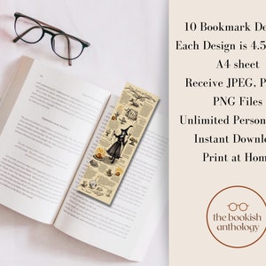 Witchy Printable Bookmark | Witch Bookmark | Wicca Gifts | Halloween ...