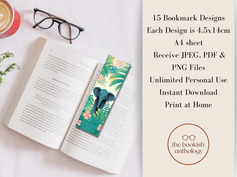 Jungle Animal Printable Bookmark | Cute Animals Bookmark | Bookmarks ...