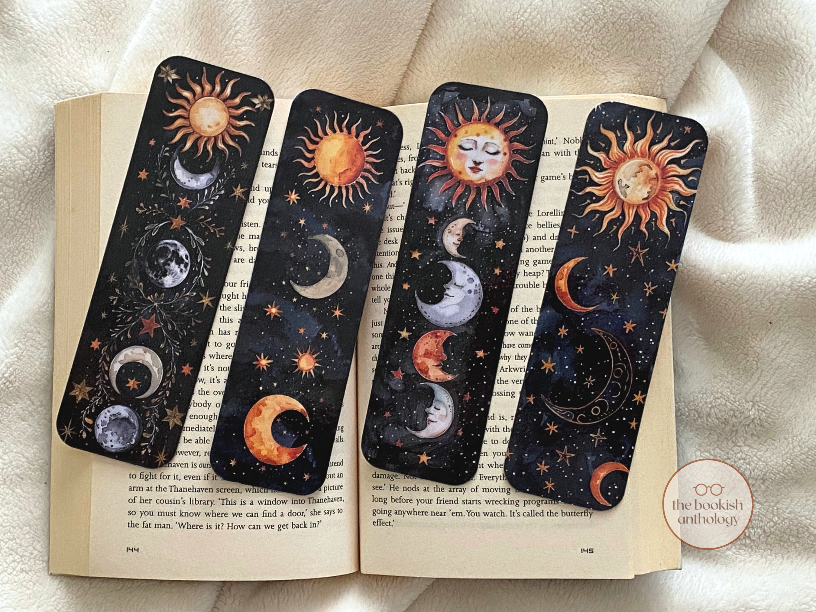 Celestial Sun & Moon Bookmarks Cute Bookmarks Gift for Book Lover ...