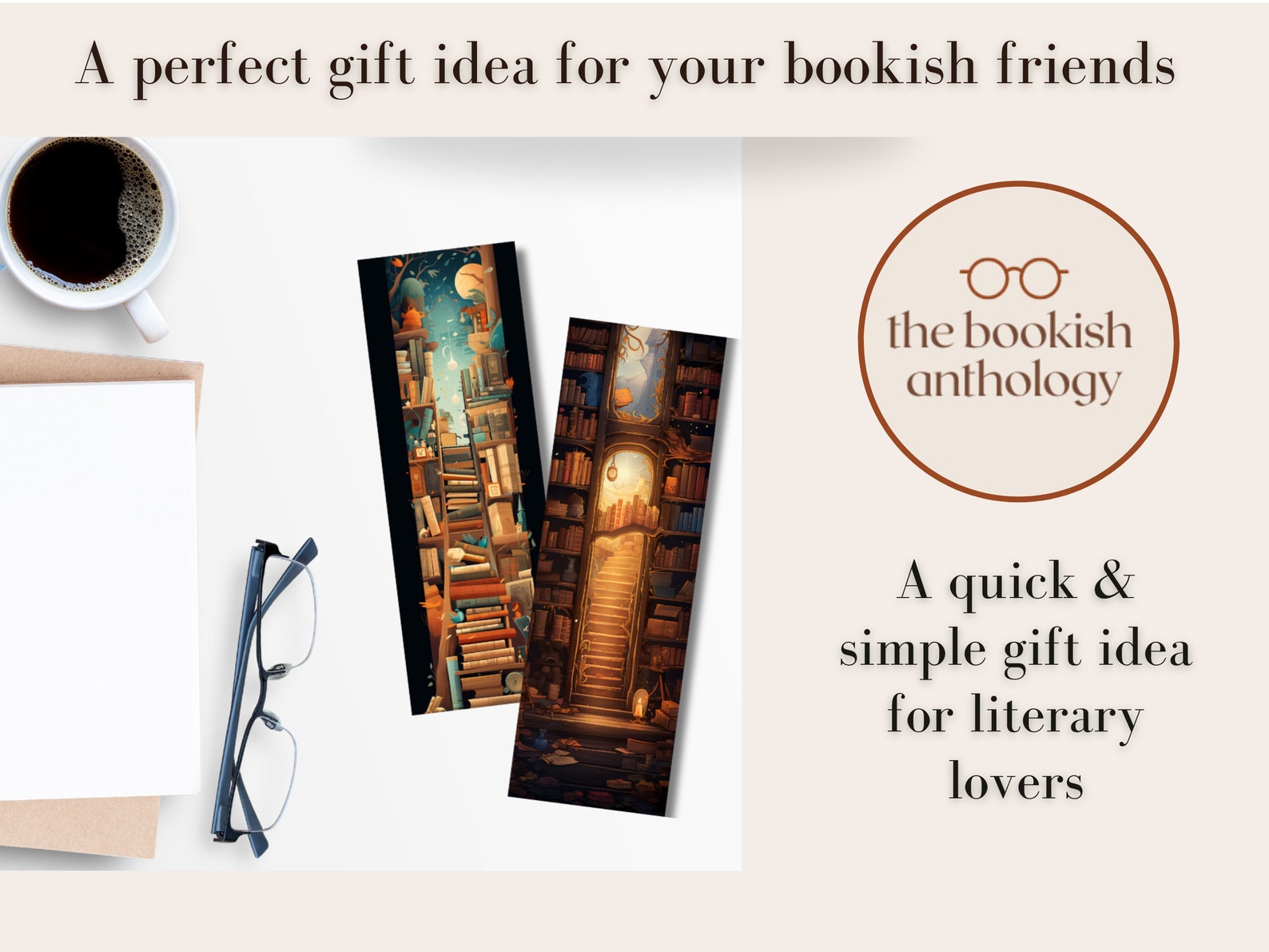 Academia Printable Bookshelf Bookmark Book Stack Bookmark Bookmark for ...