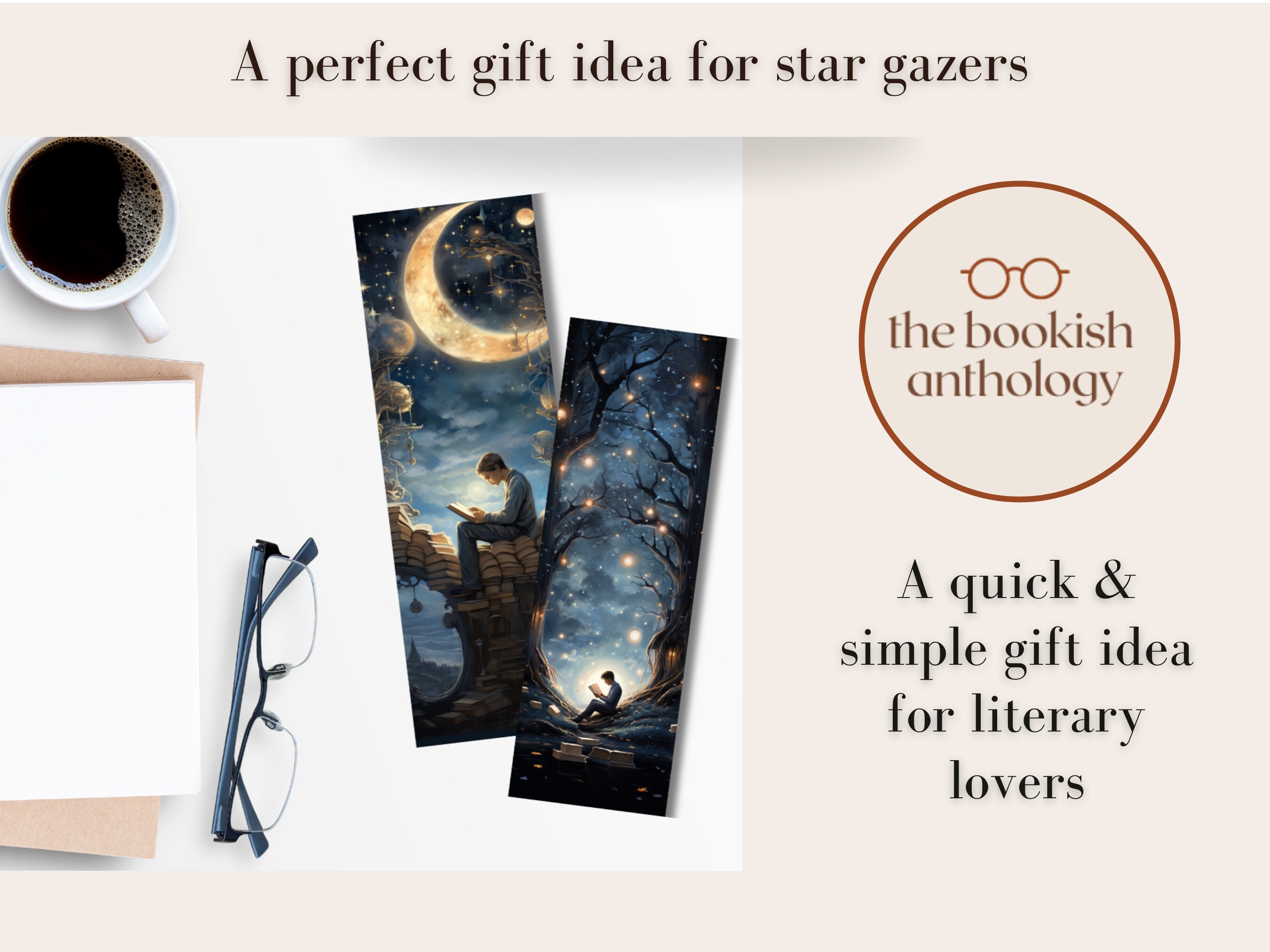 Celestial Bookmarks: Moon & Stars Reader Gift (digital Download) - Etsy