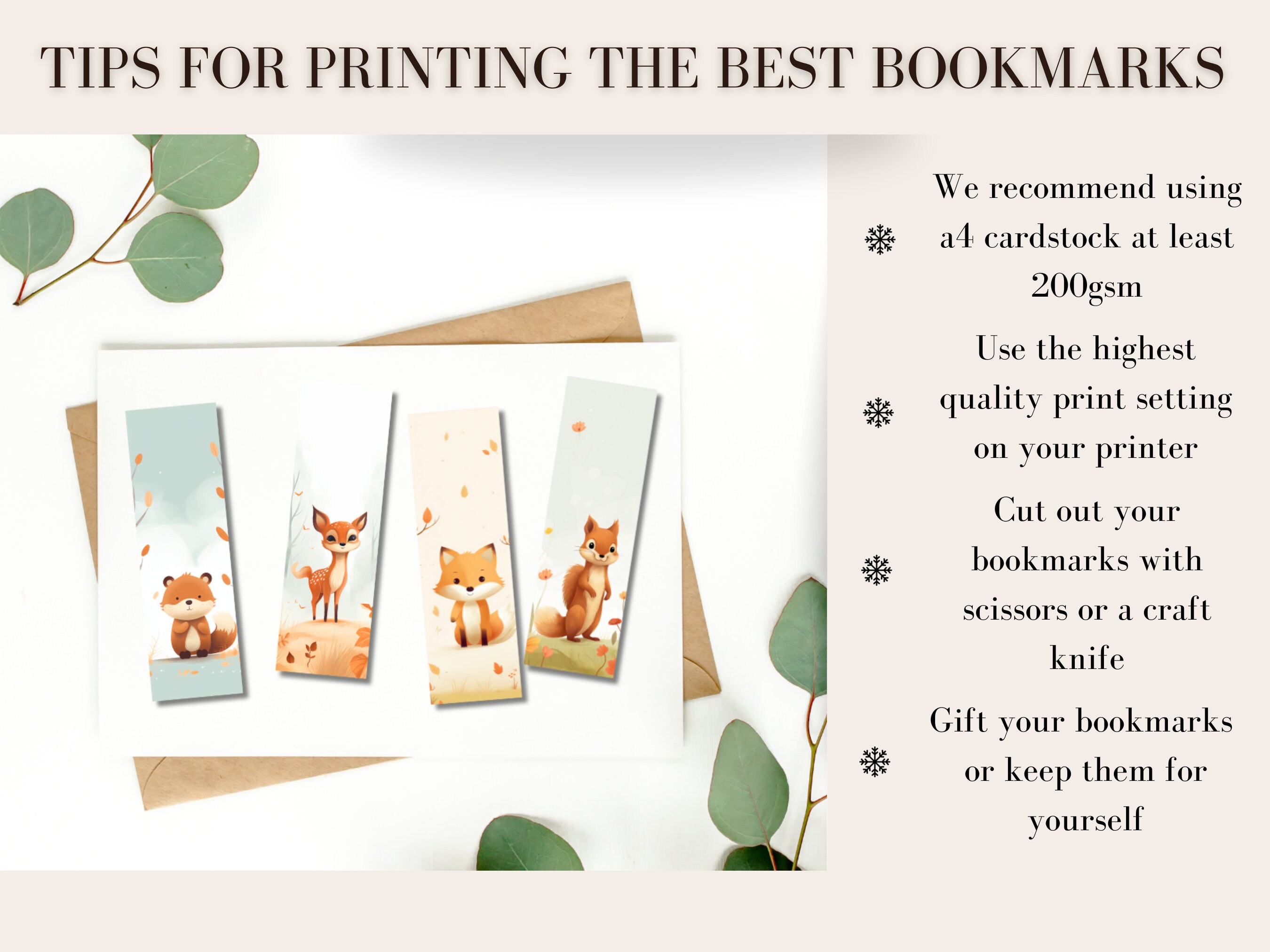 5 Cute Animals Printable Bookmark | Bookmark Printable for Animal ...