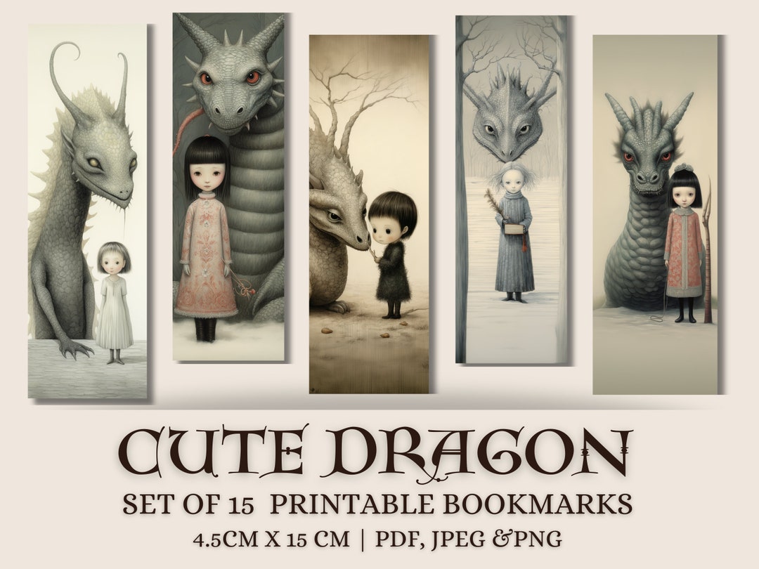 15 Cute Dragon Printable Bookmarks | Dragon Bookmarks Printable ...