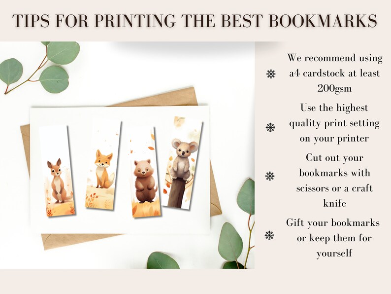 5 Cute Australian Animal Bookmarks Printable Animal Bookmarks DIY ...