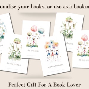 Water Colour Fairy Book Plates Printable Book Plate Fantasy Book Plates ...