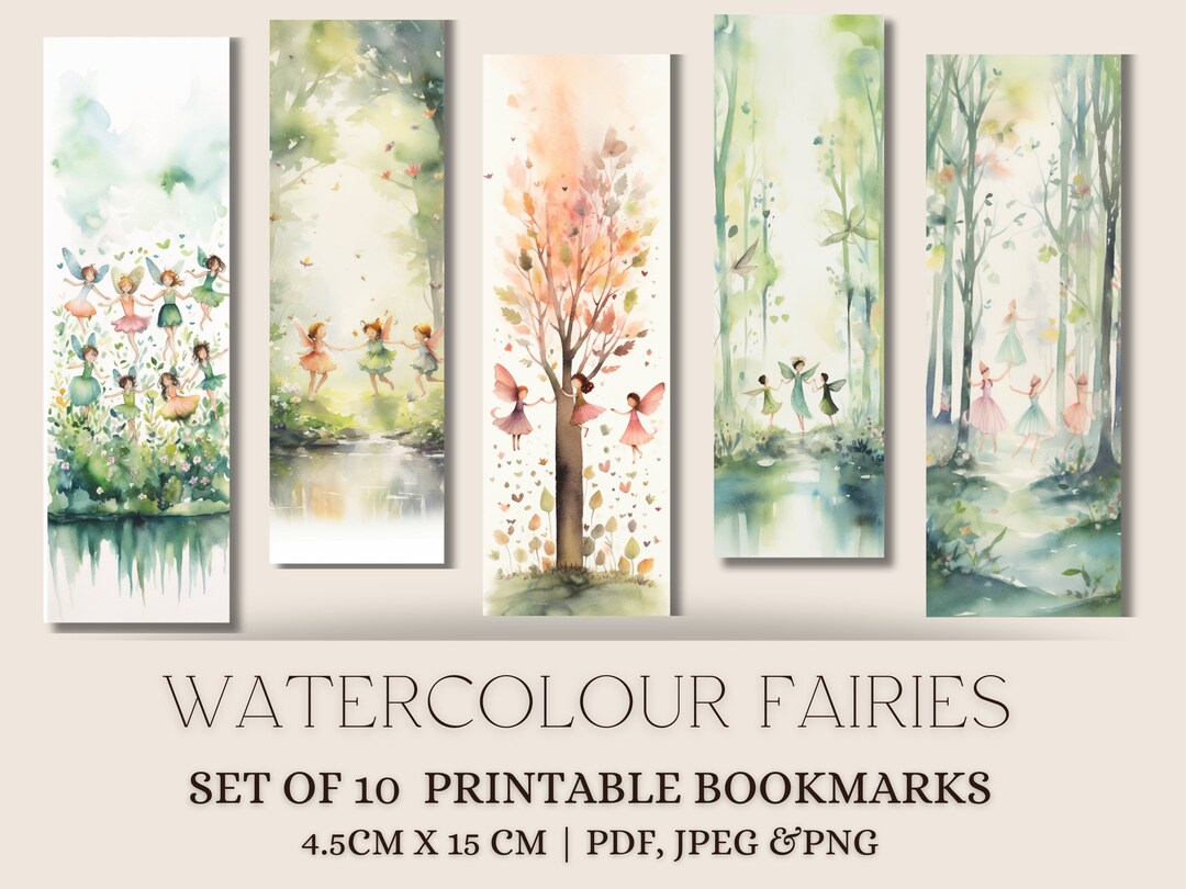Fairy Printable Bookmarks | Fairycore Bookmark | Fantasy Bookmark ...