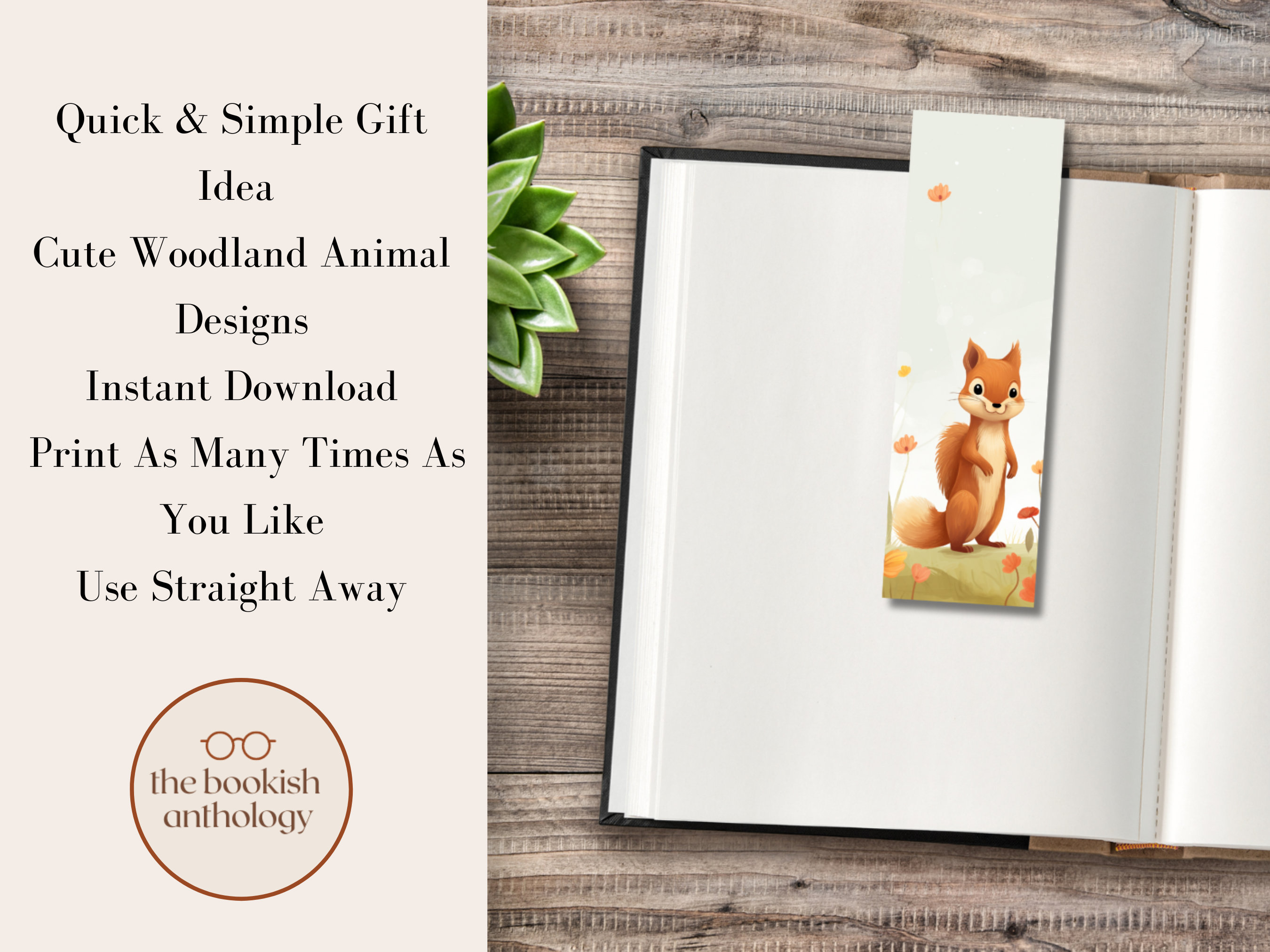 5 Cute Animals Printable Bookmark | Bookmark Printable for Animal ...