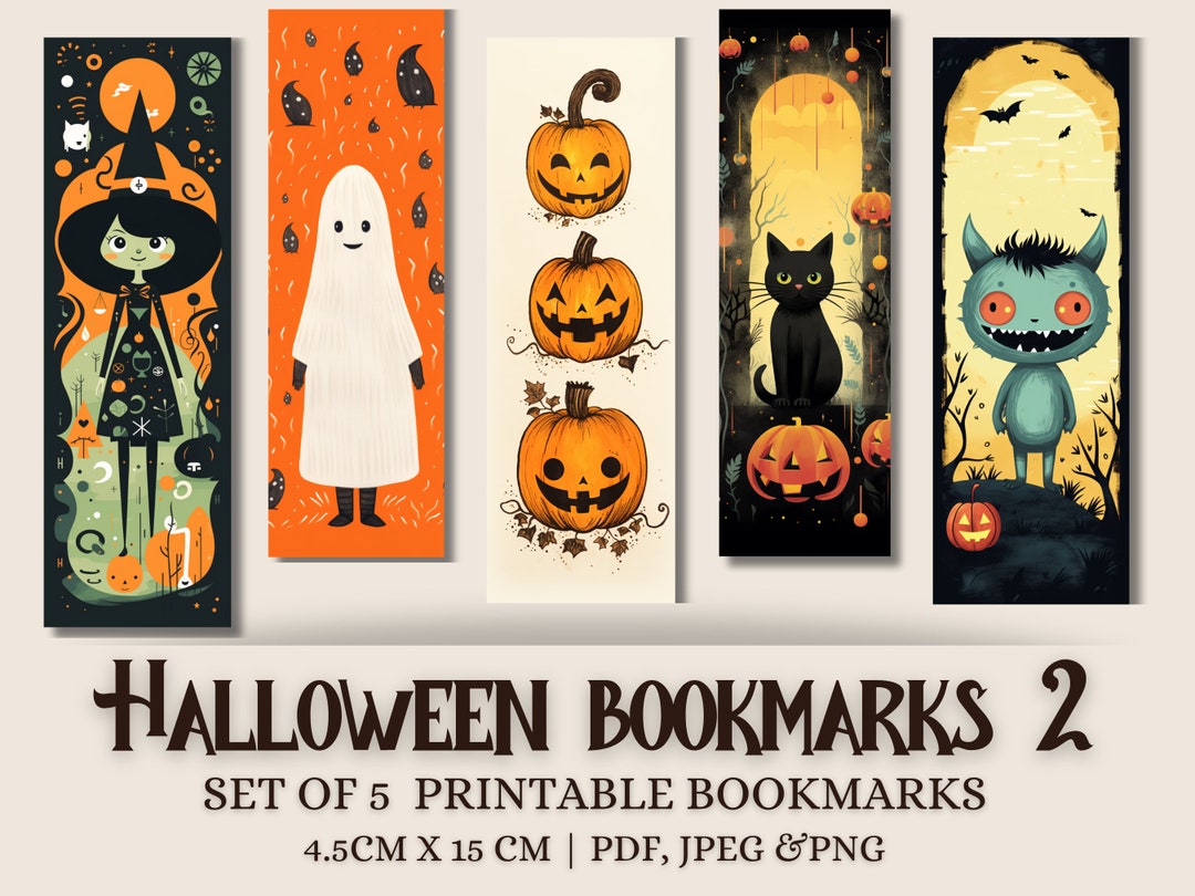 Halloween Bookmark | Halloween Printable | Spooky Bookmark | Cute ...