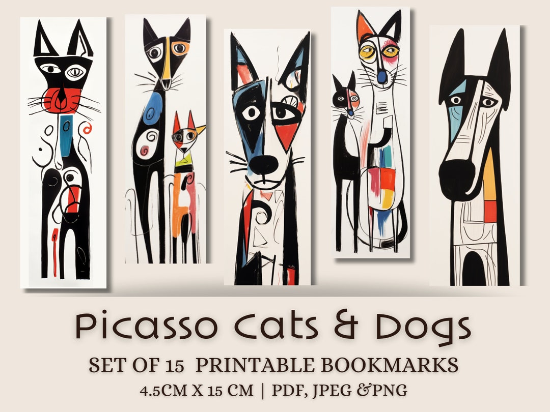 Cute Cat & Cute Dog Printable Bookmarks | Cute Animal Bookmark | DIY ...