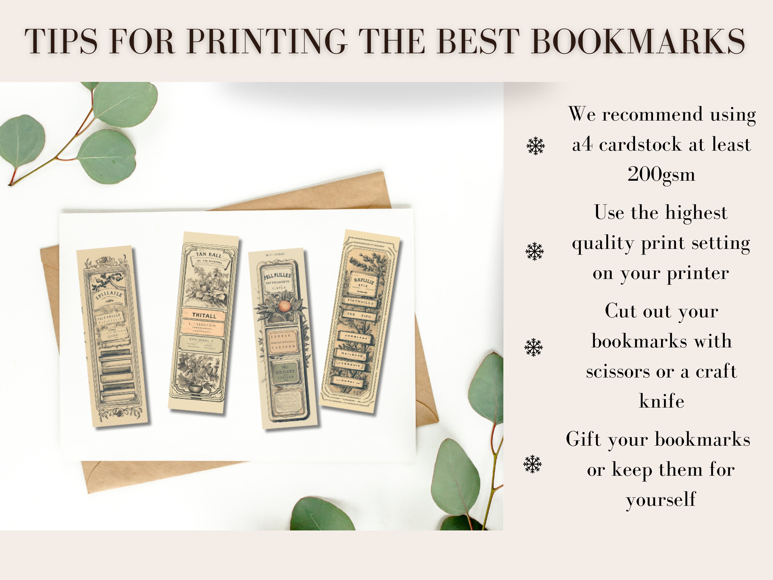 Vintage Book Spine Printable Bookmarks: Bookish Gift (digital Download ...
