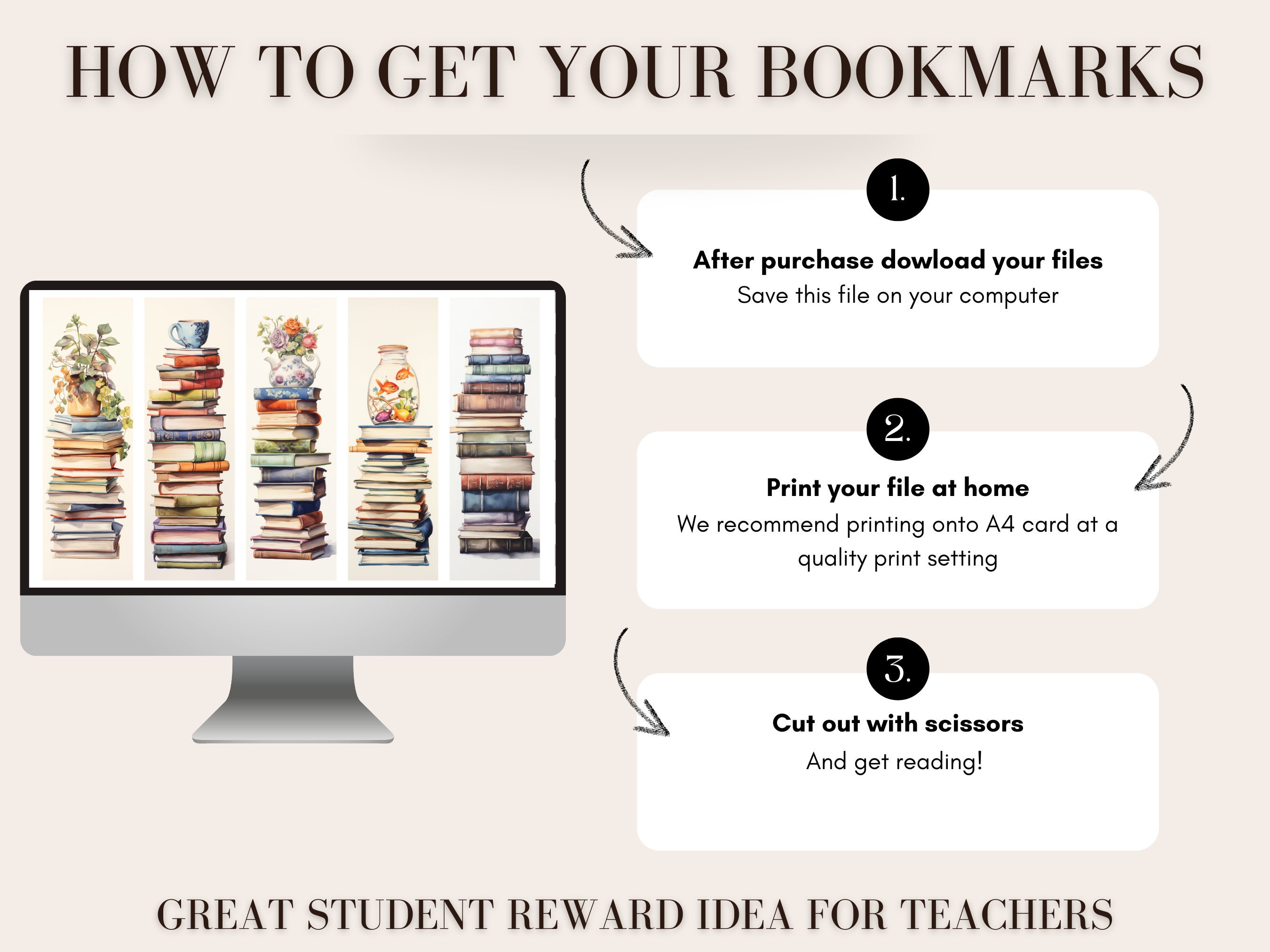 Vintage Romantic Book Stack Printable Bookmarks Romance Bookmarks Book ...