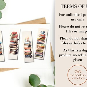 Vintage Romantic Book Stack Printable Bookmarks | Romance Bookmarks | Book Stack Bookmark ...