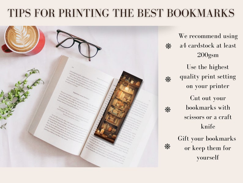 Set of 10 Cozy Bookmarks Printable Bookshelf Bookmark for Bookworm ...