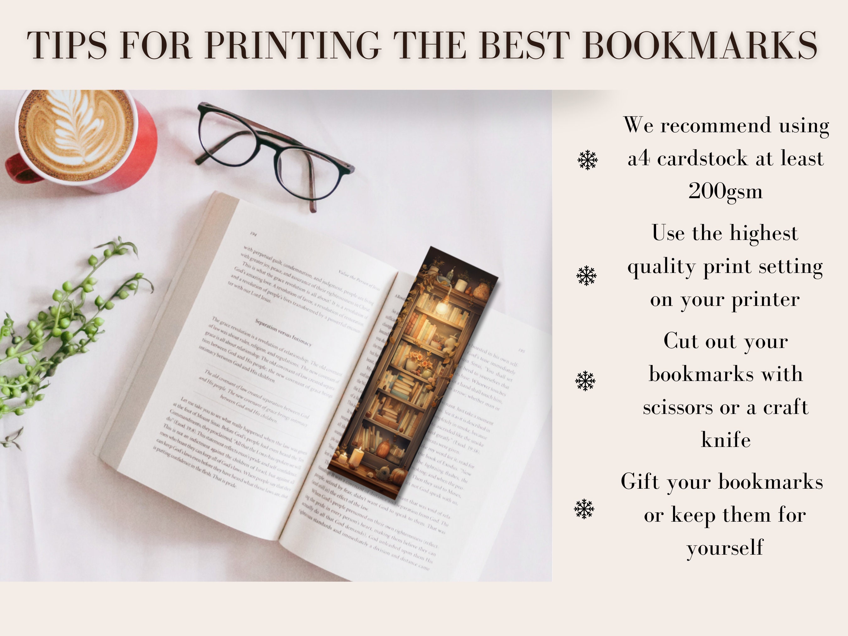 Set of 10 Cozy Bookmarks Printable Bookshelf Bookmark for Bookworm ...