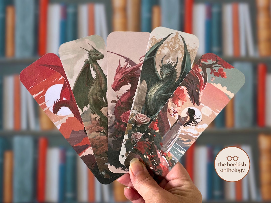 Dragon Bookmarks Feminine Bookmarks for Her Gift for Book Lover Bookish ...