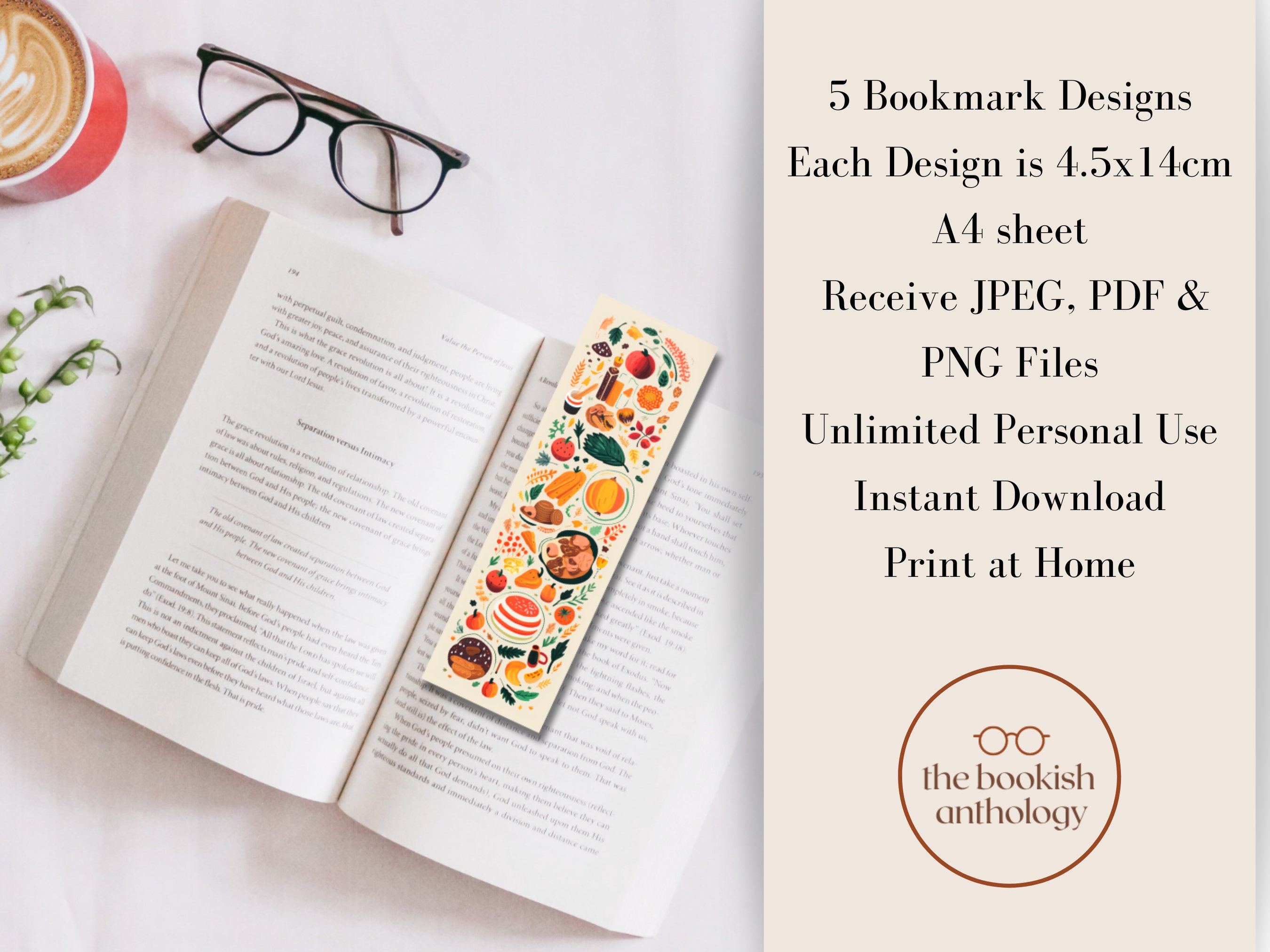 Thanksgiving Printable Bookmarks | Cute Holiday Bookmarks | Fall ...