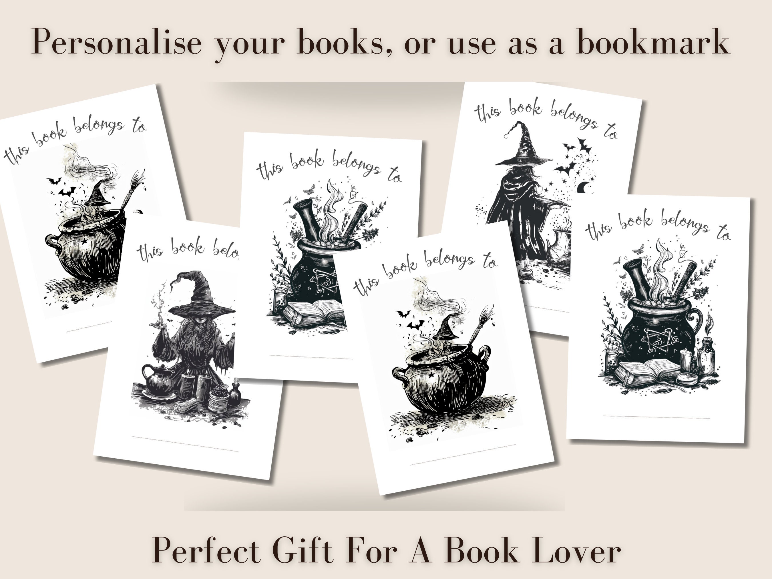 Book of Shadows Printable Book Plates | Witchy Grimoire (digital ...