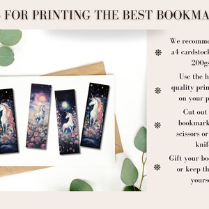 Unicorn Printable Bookmarks | Fantasy Bookmark | Bookmark for Girls ...