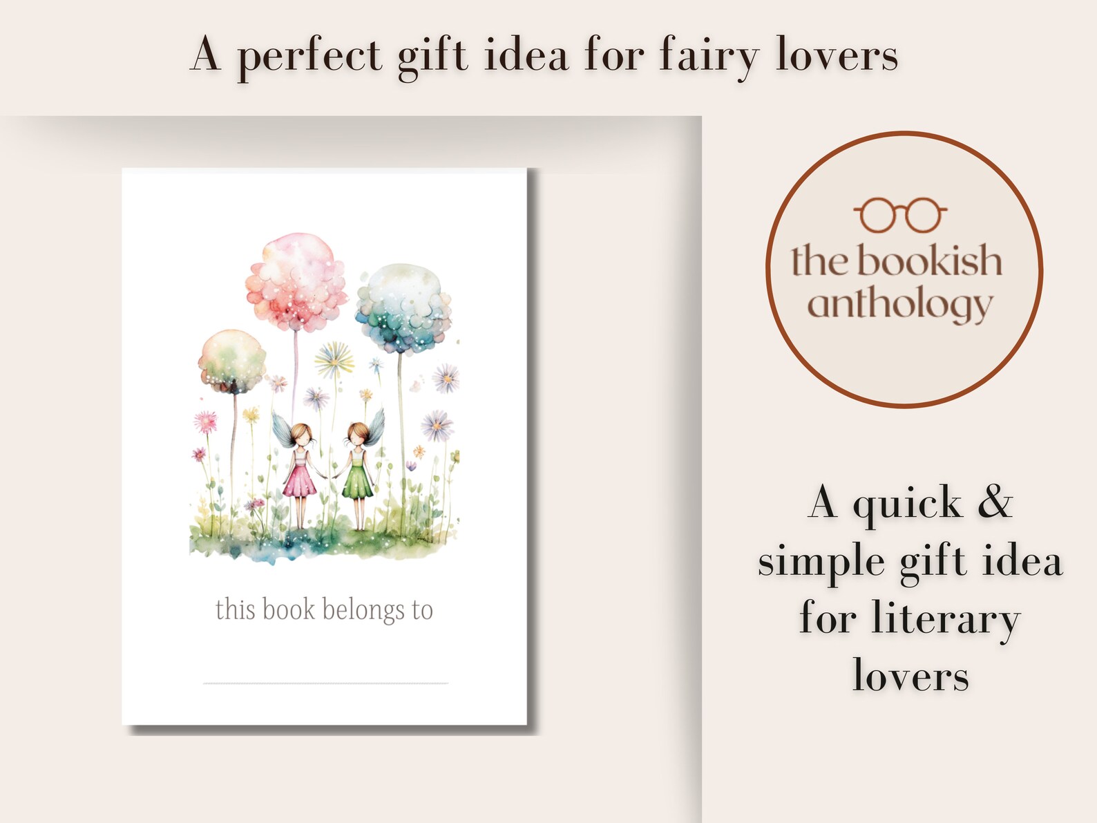Water Colour Fairy Book Plates Printable Book Plate Fantasy Book Plates ...