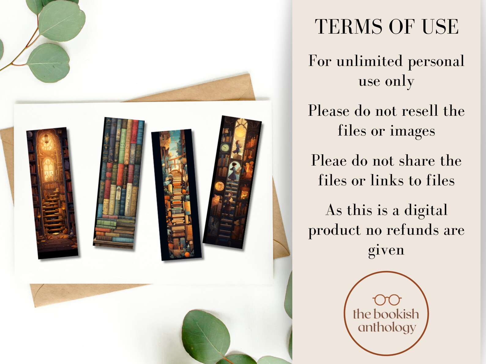 Academia Printable Bookshelf Bookmark Book Stack Bookmark Bookmark for ...