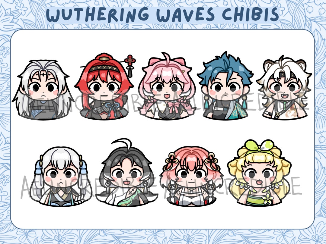 Wuthering Waves Tiny Chibi Stickers Wuwa 5-star Character Stickers ...