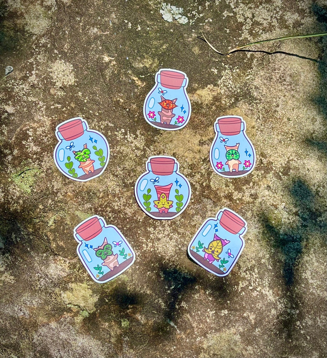 Legend of Zelda Korok Terrarium Sticker Set Waterproof Vinyl Stickers ...