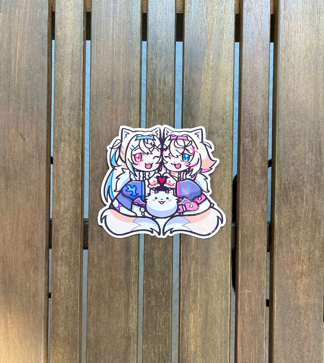 Fuwamoco Hololive Stickers Waterproof Vinyl Stickers Fuwawa and Mococo ...