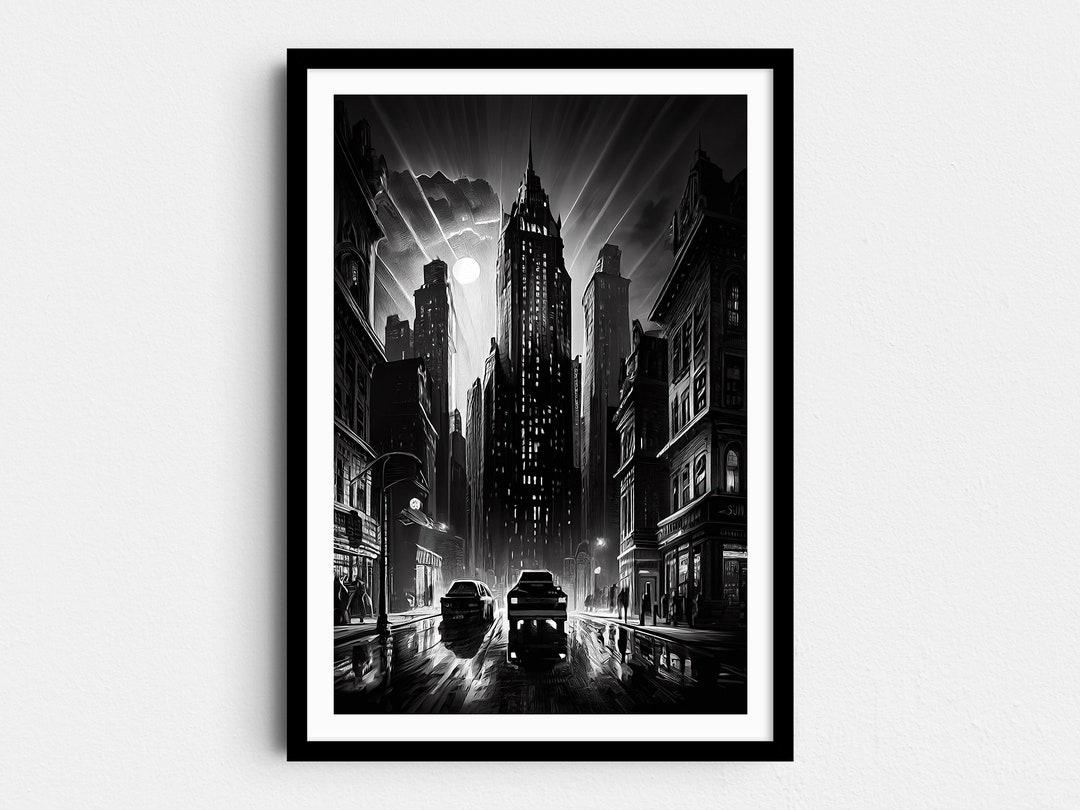 City Street Digital Art Hi-res Printable File Retouched AI Generated ...