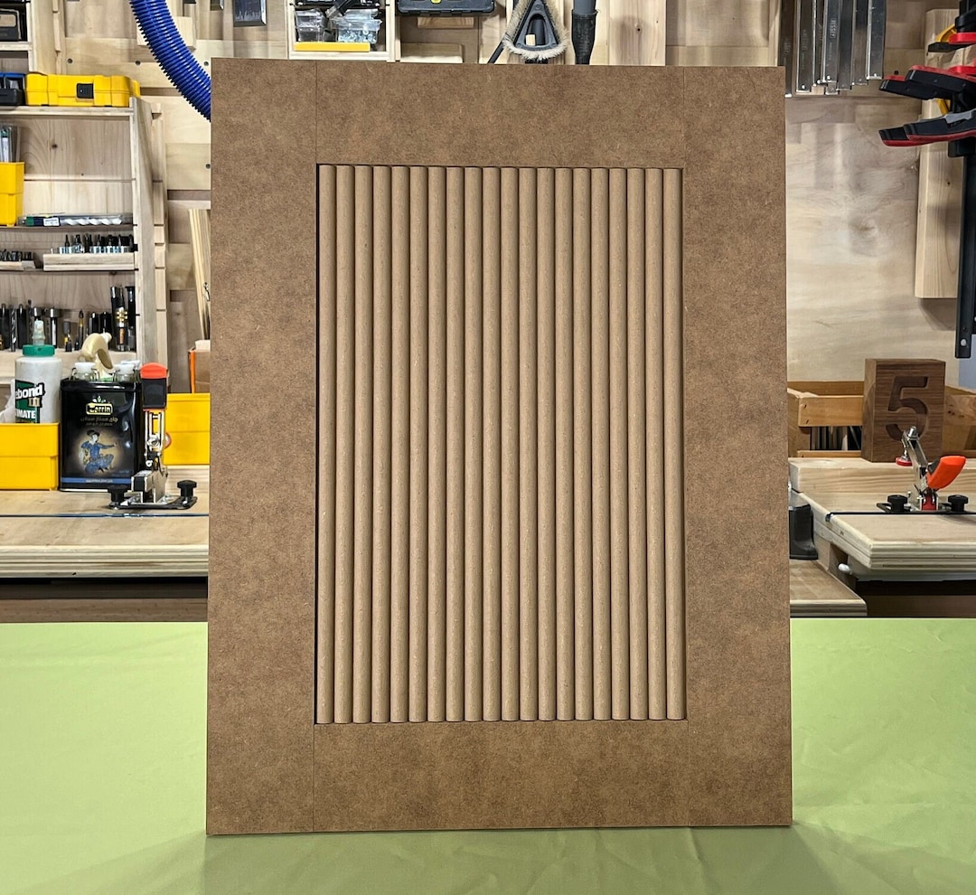 Custom Size Reeded Cabinet Doors, Replacement Cabinet Door, 3D Kitchen ...