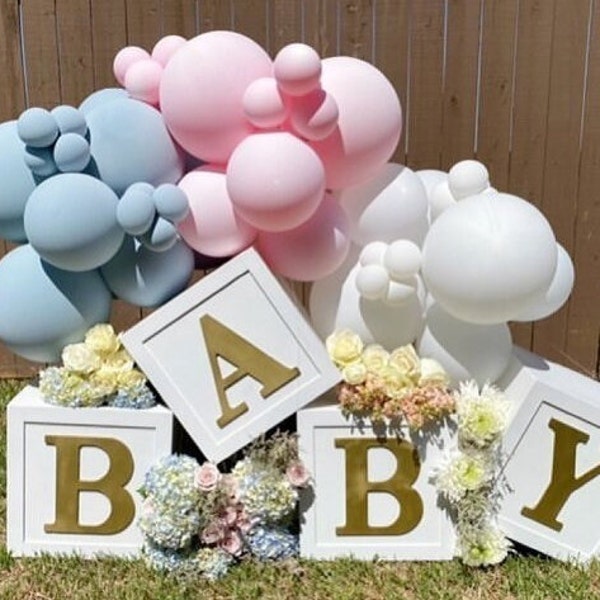 Large Wooden Baby Shower Blocks - Etsy