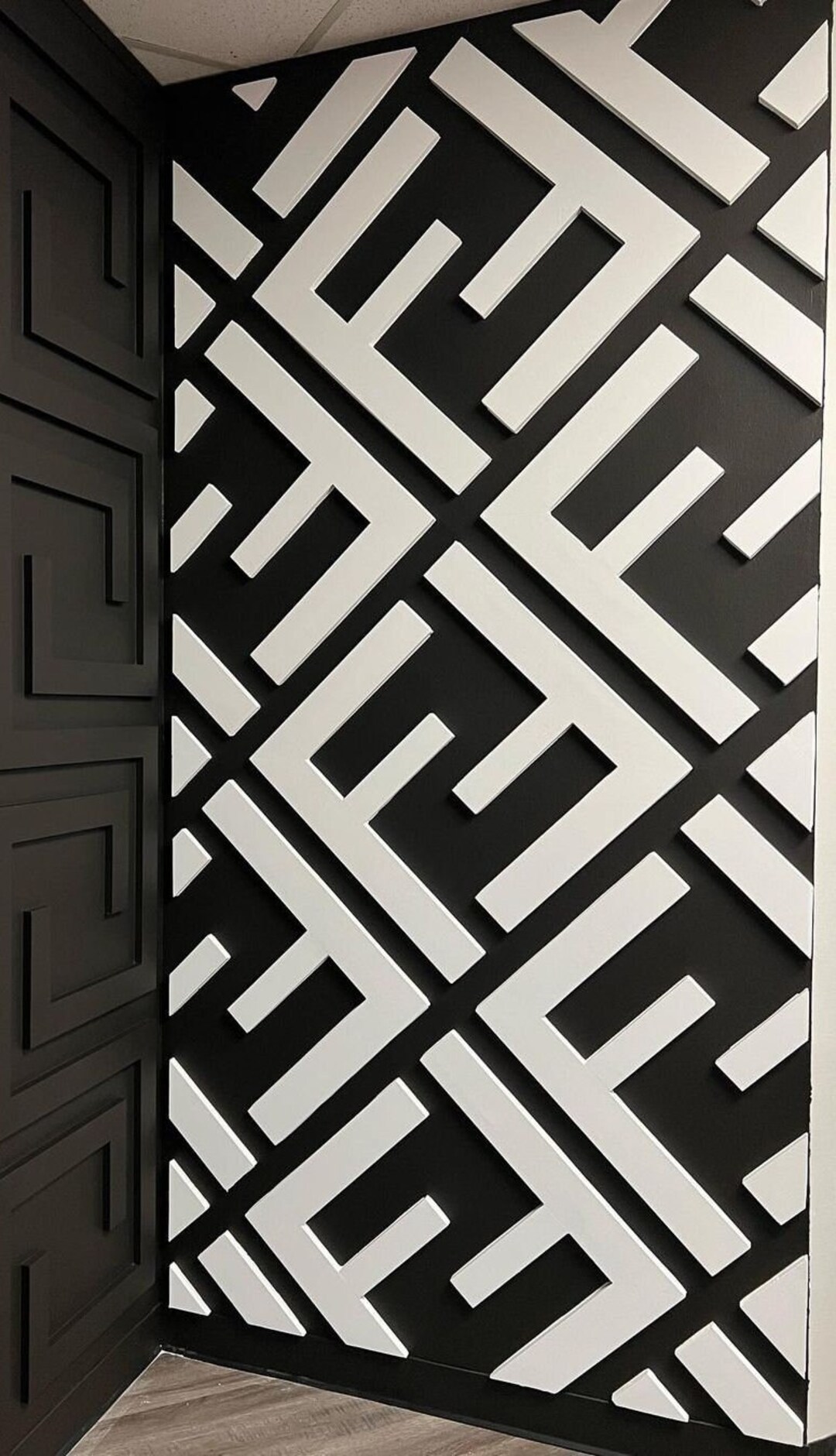 Letter F Accent Wall Panel, Ready to Install, Custom Size Accent Wall ...