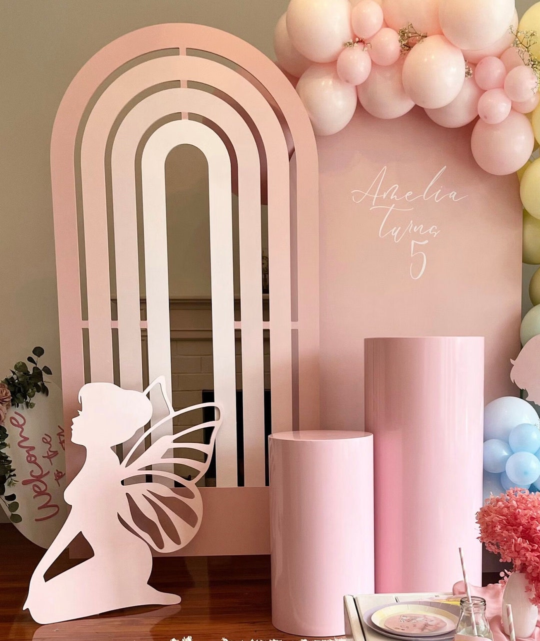 Wood Butterfly Fairy Princess Backdrop Butterfly Party Theme - Etsy