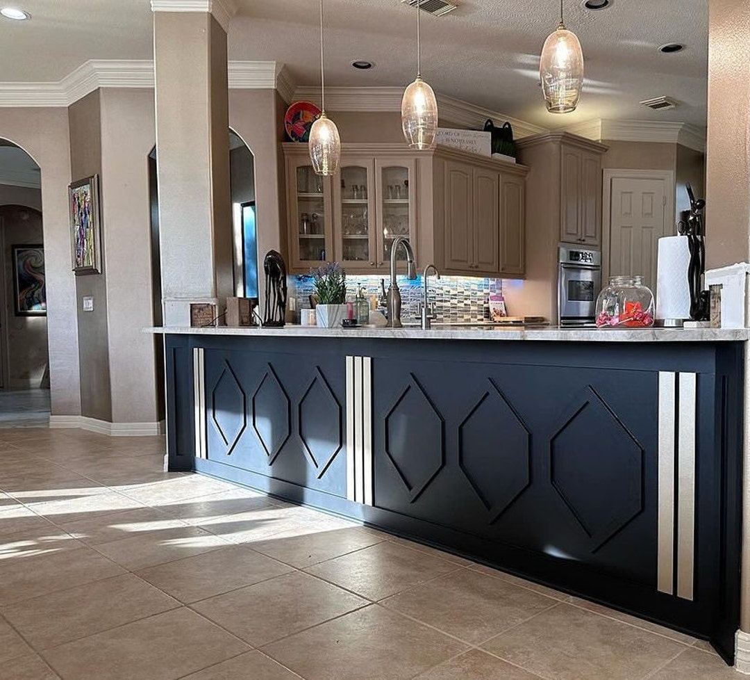 Custom Size Kitchen Island Accent Wall Panels, Ready to Install ...