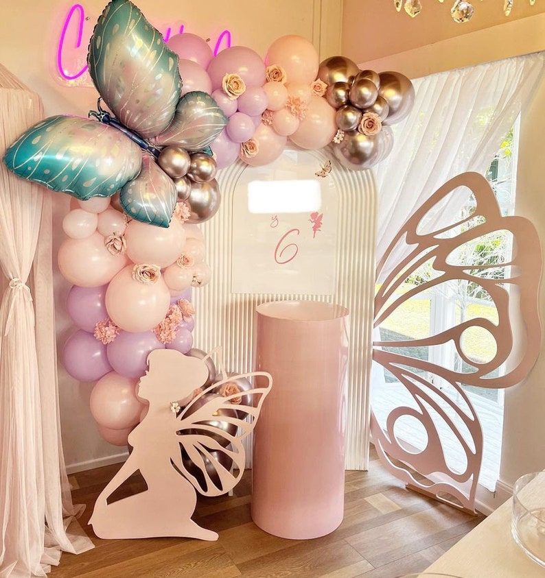 Wood Butterfly Fairy Princess Backdrop Butterfly Party Theme - Etsy