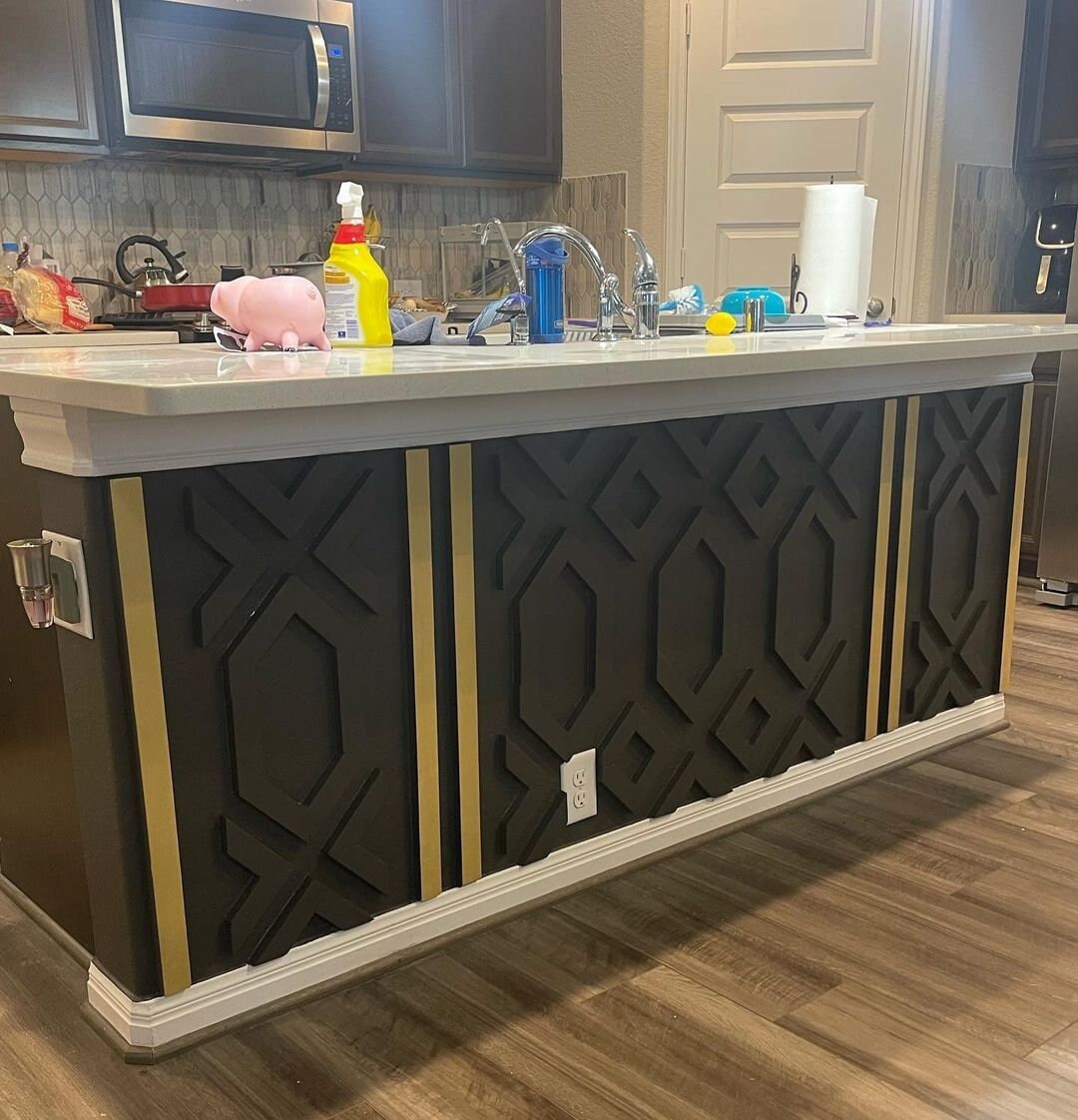 Ready to Install, Custom Size Kitchen Island Accent Wall Panels ...