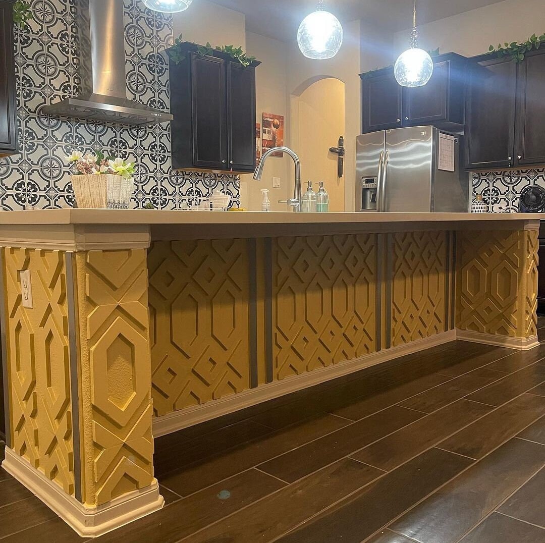 Ready to Install, Custom Size Kitchen Island Accent Wall Panels ...