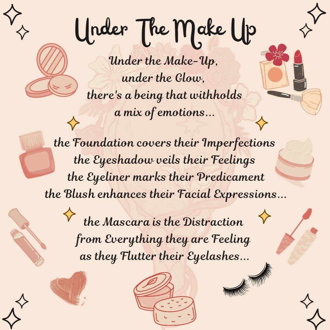 Under the Makeup Poem - Etsy