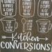 Kitchen Conversion Wall Sign, Kitchen Wall Decor - Etsy