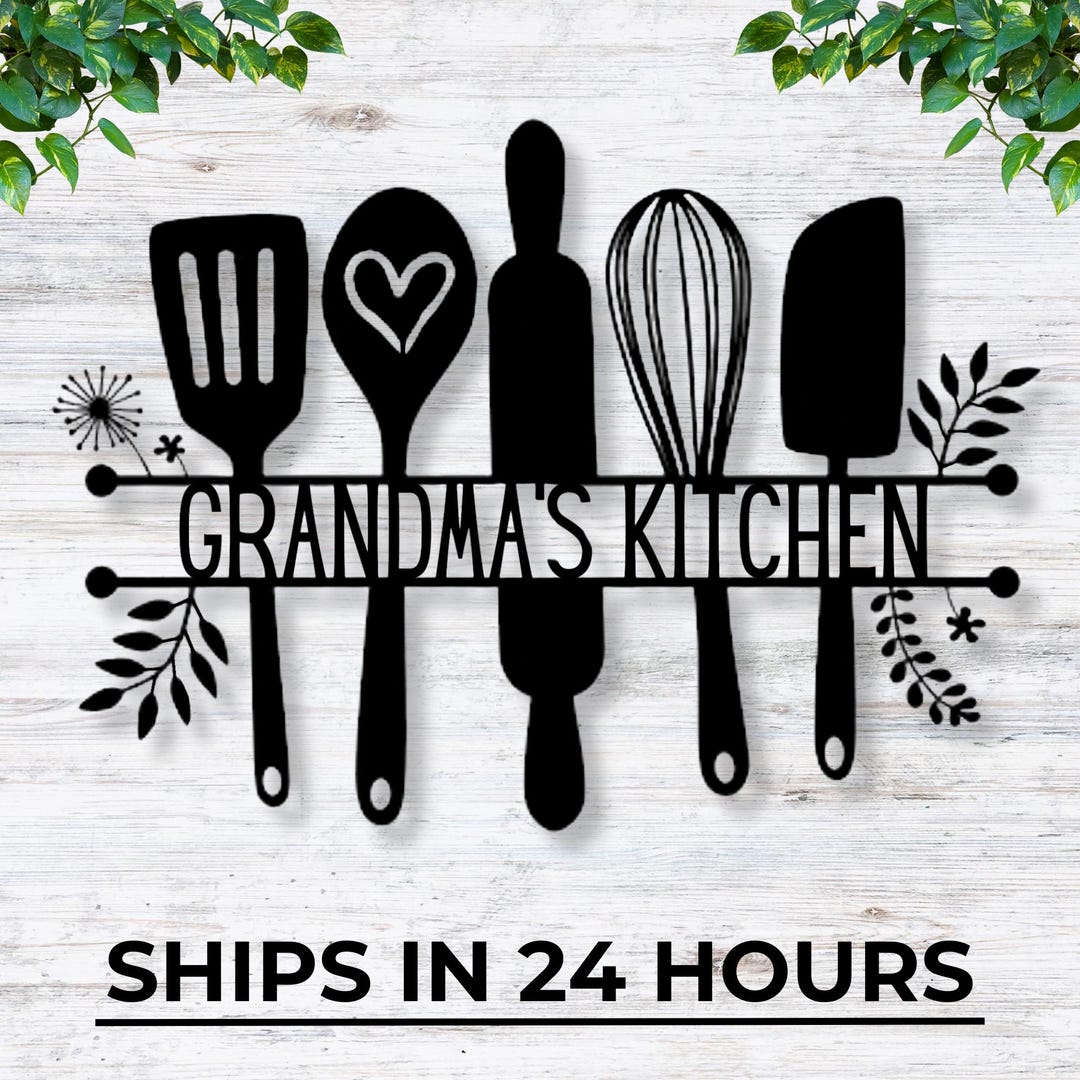 Personalized Metal Kitchen Sign / Custom Kitchen Decor / Metal Family ...