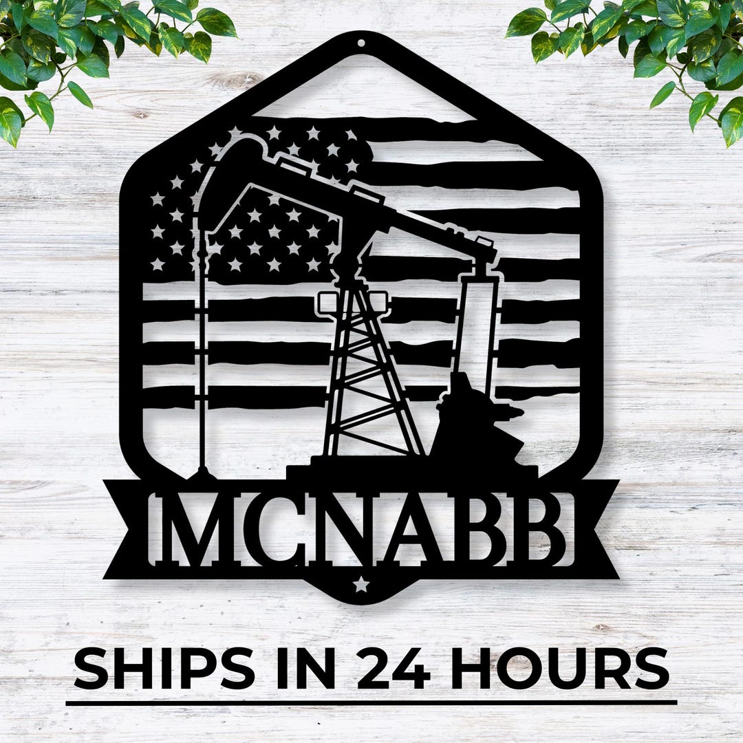 Metal Oil Field Sign / Personalized Oilfield Decor / Metal Wall Art ...