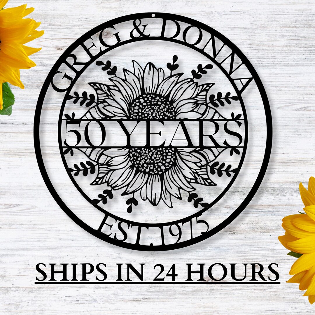 Metal Anniversary Sign / Anniversary Gift / Anniversary Gift for ...