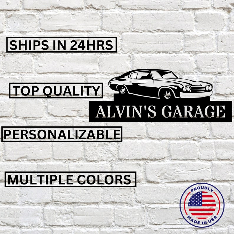 Personalized Classic Car Garage Sign Garage Sign Custom - Etsy
