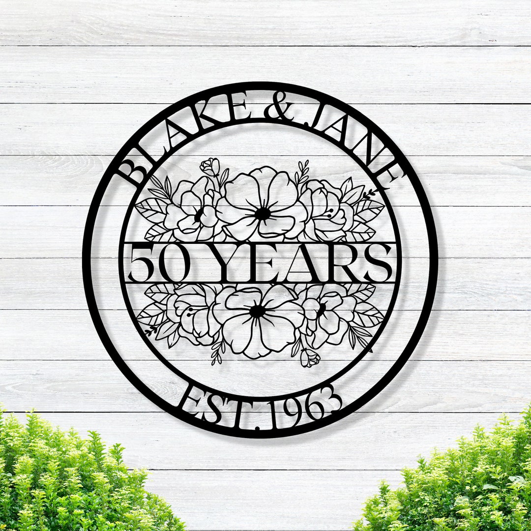 Metal Anniversary Sign / Anniversary Gift / Anniversary Gift for ...