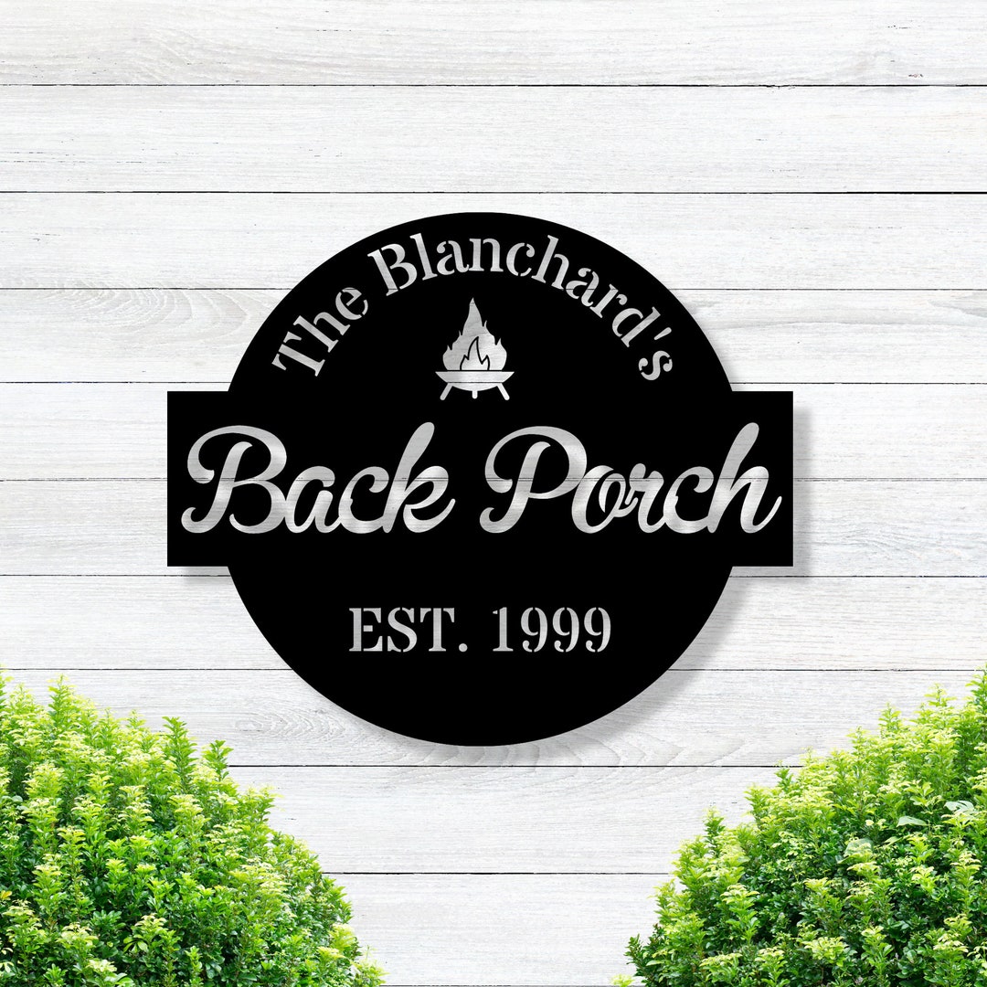 Back Porch Metal Sign / Patio Sign / Metal Outdoor Sign / Metal Art ...
