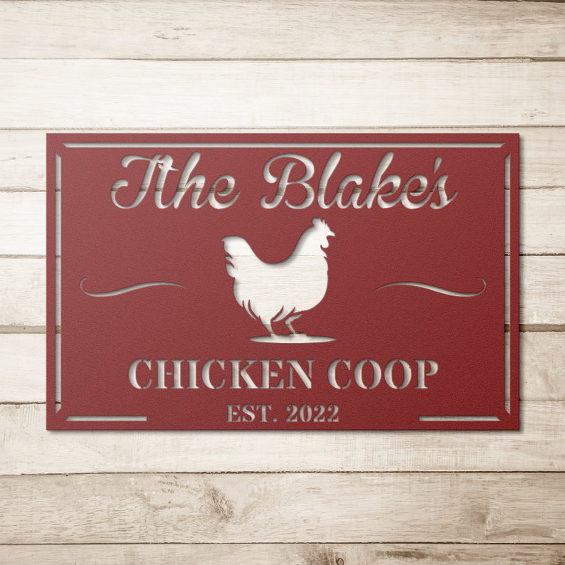 Personalized Chicken Coop Sign / Hen House Sign / Metal Chicken Coop ...