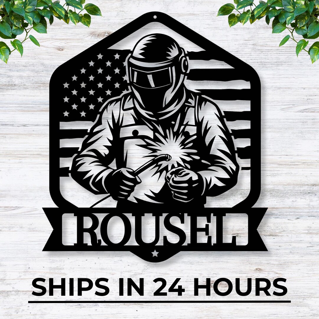 Custom Metal Welder Sign – Personalized Welding Shop Sign / Custom Name ...