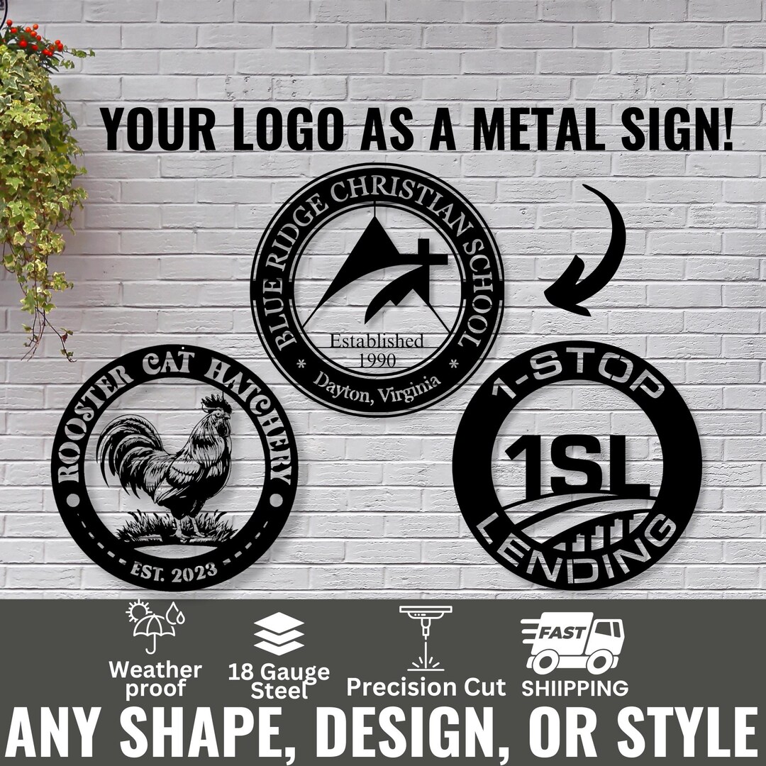 Custom Metal Sign With Logo, Personalized Outdoor Sign, Custom Bar Sign ...
